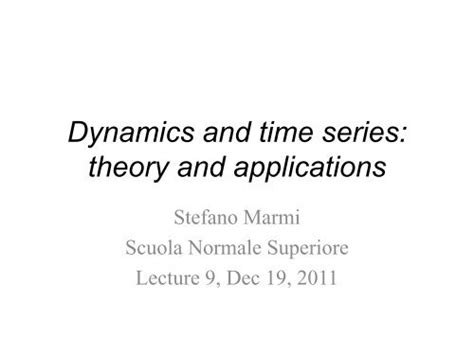 Takens Theorem And Embedology 557KB Scuola Normale Superiore