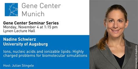 Gene Center Munich On Linkedin The Gene Center Seminar Series