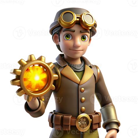 Impressive Traditional 3d Render Young Inventor Gear Premium 56676003 Png