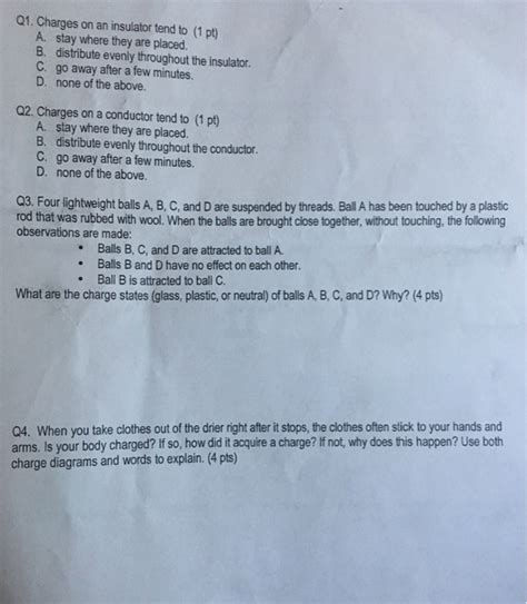 Solved Q5 A Positvely Charged Electroscope Has Separated