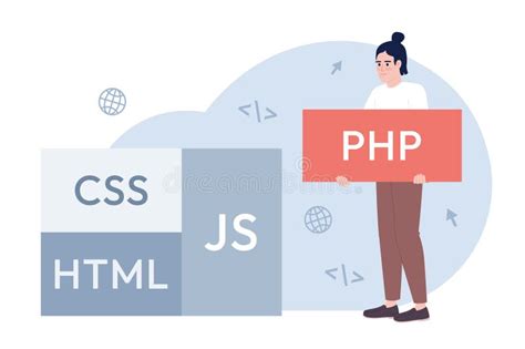 Website Development Process Flat Concept Vector Spot Illustration Stock