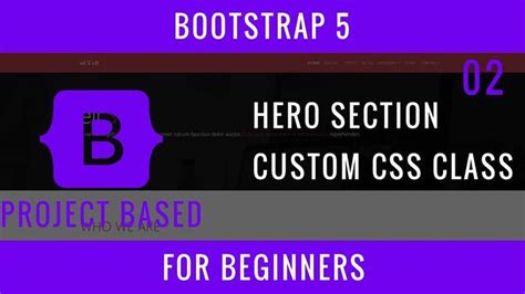 Bootstrap 5 Hero Section Custom CSS Class