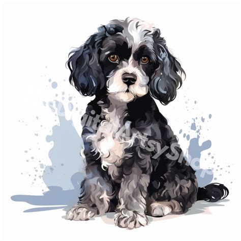 Cockapoo Clipart White Background 10 High Quality S Digital Paper