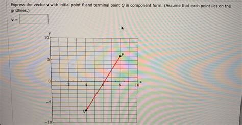Solved Express The Vector V With Initial Point P And Chegg