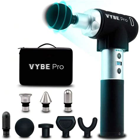 Vybe Pro Muscle Massage Gun For Athletes 9 Speeds 8 Attachments