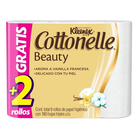 Papel Higiénico Kleenex Cottonelle Beauty Aroma Vainilla Francesa 6
