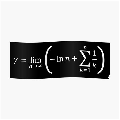 Euler Constant Calculus And Math Poster For Sale By ScienceCorner