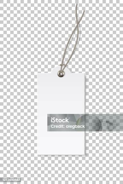 Étiquette De Prix Rectangulaire Blanc Blanc Vierge Détiquette