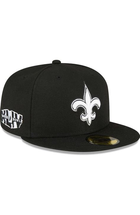 New Era Mens New Era Black New Orleans Saints Super Bowl Xliv Side