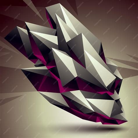 Premium Vector Vector Digital 3d Abstraction Geometric Polygonal Element Spatial