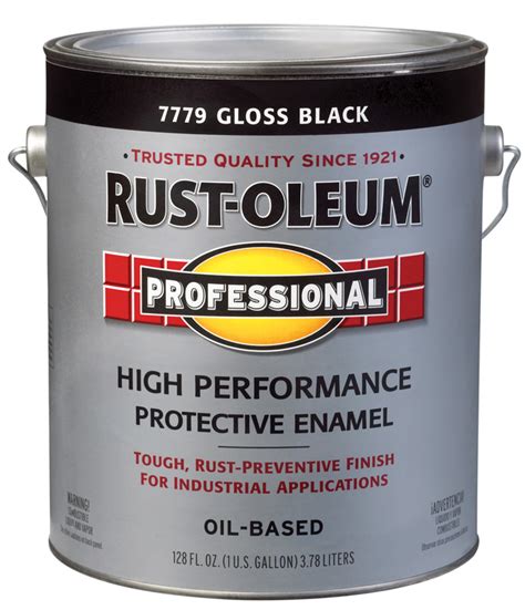 Rust Oleum Oil Based High Performance Protective Enamel Black Gloss 1 Gal VSHE11816 7779 402