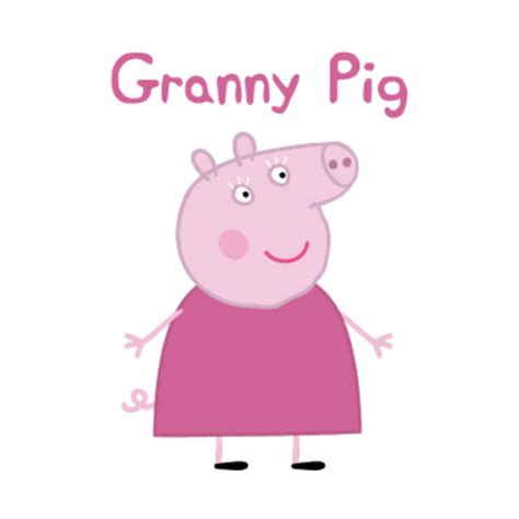 Peppa Pig Granny Pig Peppa Pig Baseball T Shirt Teepublic