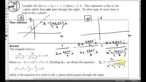 The Inversion Mapping Of A Line Youtube