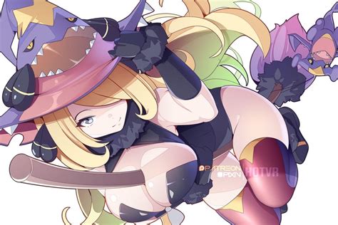 Cynthia And Garchomp Pokemon And More Drawn By Hot Vr Danbooru