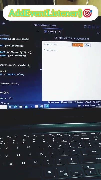 Js Addeventlistener Project 1 Coding Youtube
