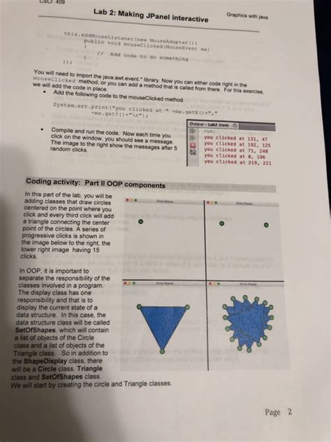 Solved Csci 409 Graphics With Java Lab 2 Making Jpanel
