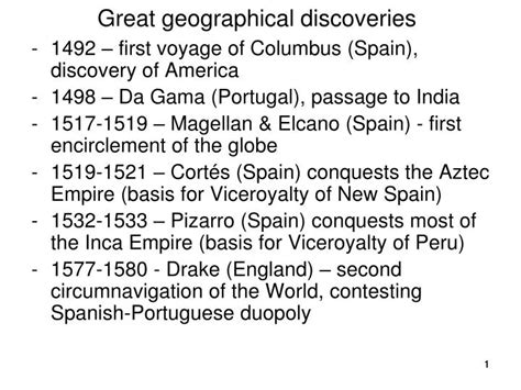 Ppt Great Geographical Discoveries Powerpoint Presentation Free