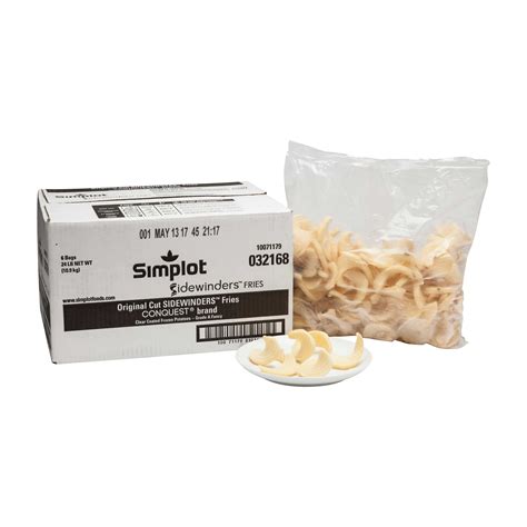 Simplot Sidewinders Clear Coated Fries Case Foodservicedirect