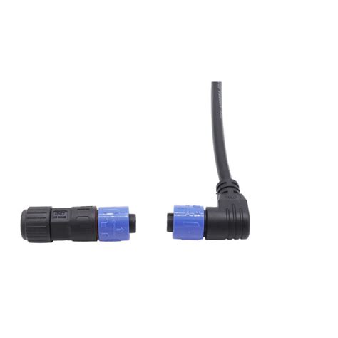 Nylon Black Waterproof Plug Connector Ip68 4 Pin Self Locking