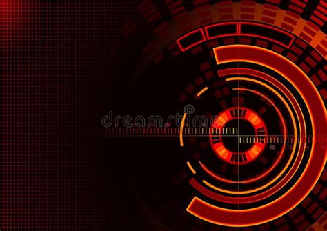 Abstract Technology Circles Background Stock Vector Illustration Of