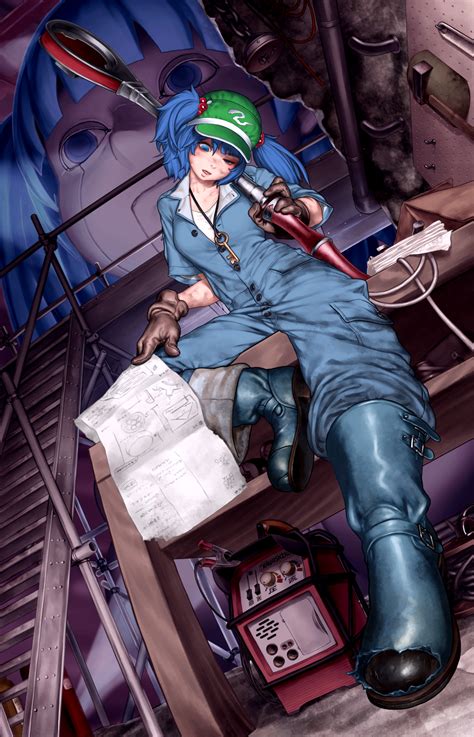 Envenomist Gengoroumaru Kawashiro Nitori Touhou Commentary Request Commission Highres