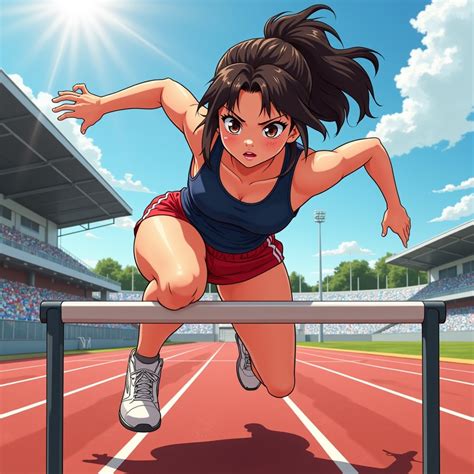 Free Dynamic Track Star Image Hurdler Anime Athlete Download At