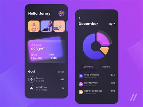 finance app ui design artofit