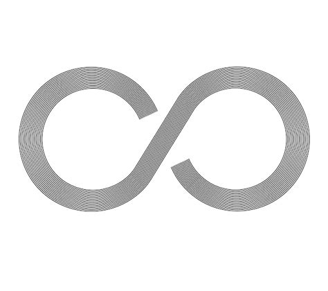 무한대 기호 무한대 플랫 아이콘 Mobius 스트립 벡터 로고 웹 디자인 모바일 및 Infographics 벡터 그림 Eps 10 흰색 배경에 격리됨 프리미엄 벡터