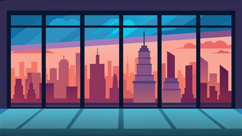 Premium Vector Floortoceiling Windows Offer A Beautiful View Of The