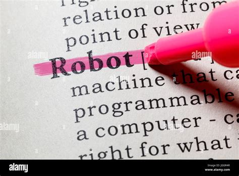 Fake Dictionary Dictionary Definition Of The Word Robot Including Key