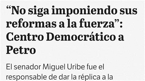 Centro Democrático on Twitter Desde que fue presentada nuestros parlamentarios señalaron con