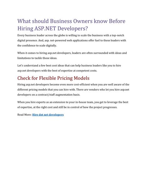 Ppt How To Hire Asp Net Developers In Steps Challenges And