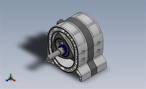 转子发动机简易演示结构 Solidworks 2018 模型图纸下载 懒石网