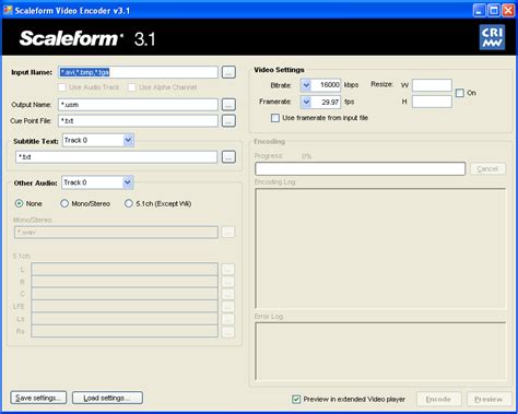 Getting Started Encoding Scaleform Videos