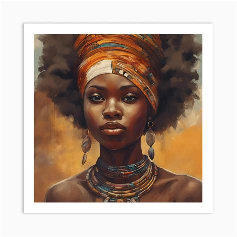 Wall Painting Of A Beautiful African Girl 2 Art Print By Amirshop Fy