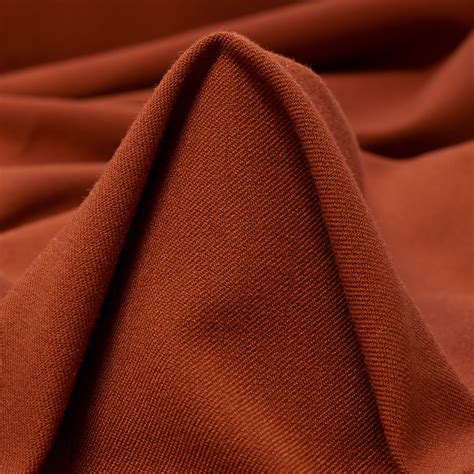 Twill Viscose Blend Elastic Burnt Brick F000040045