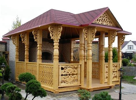 Резные беседки из дерева (81 фото) » НА ДАЧЕ ФОТО