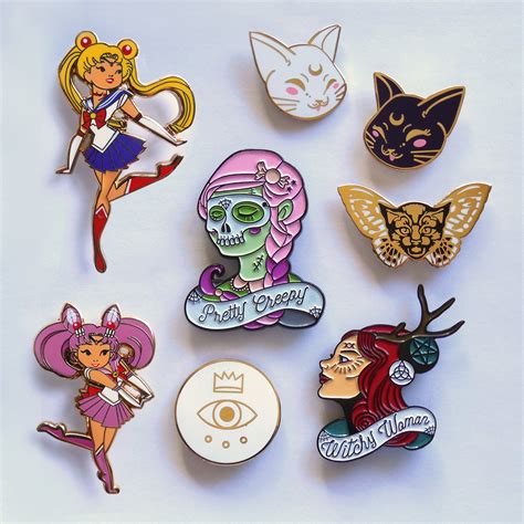 Artemis And Luna Enamel Pin Set Cult Fiction Press