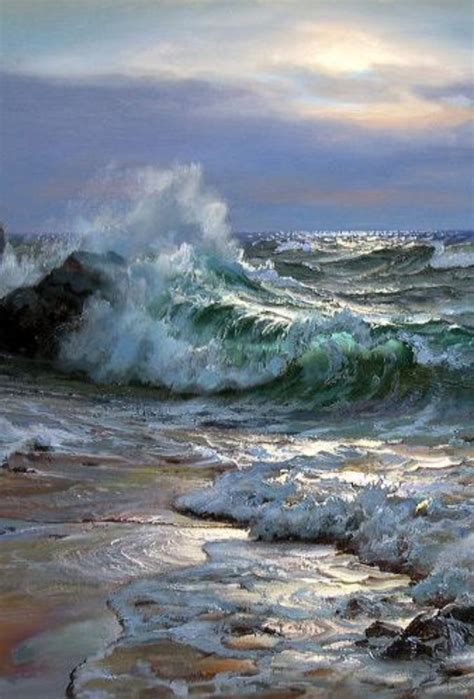 Waves Crashing On Rocks