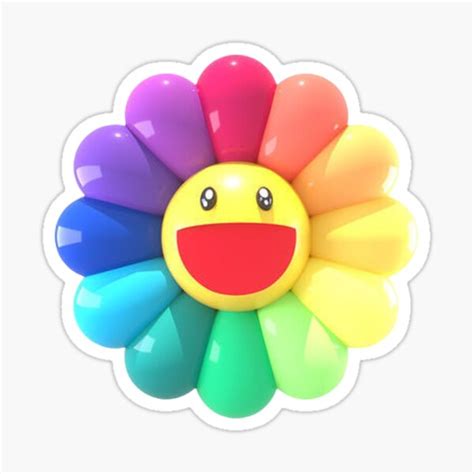 Takashi Murakami Flower Sticker By Vibesplace Redbubble