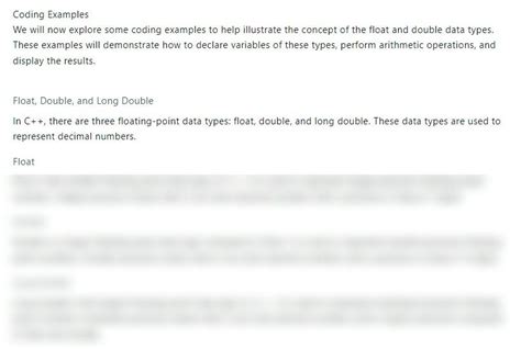 SOLUTION Fundamental Data Types Float Double Long Double Coding
