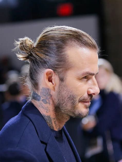 Man Bun Haircut Styles David Beckham
