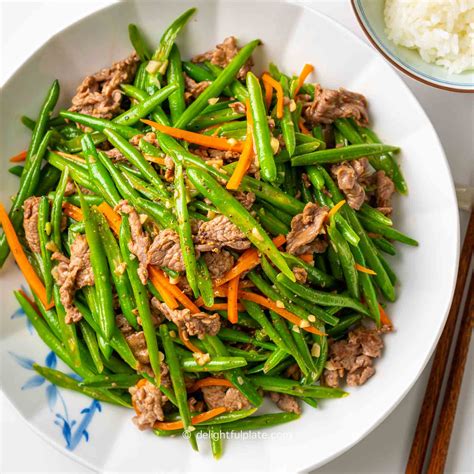 Stir Fried Green Beans With Beef Delightful Plate