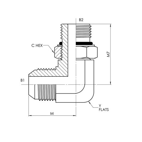 Male Jic X Male Adj Sae Orb 90° Elbow Stainless Steel Htx Fluid Power