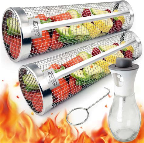 Princhef Cesta Para Parrilla De Acero Inoxidable 2 Unidades Talla