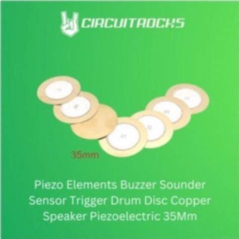 piezo buzzer sounder sensor drum disc speaker piezoelectric 35mm