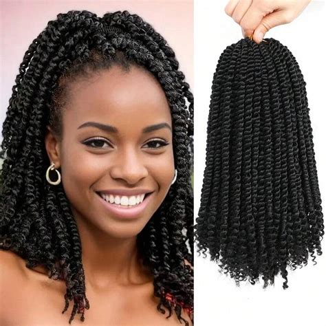 8 Packs 10 Inch Passion Twist Crochet Hair Wigs For Black Women Water