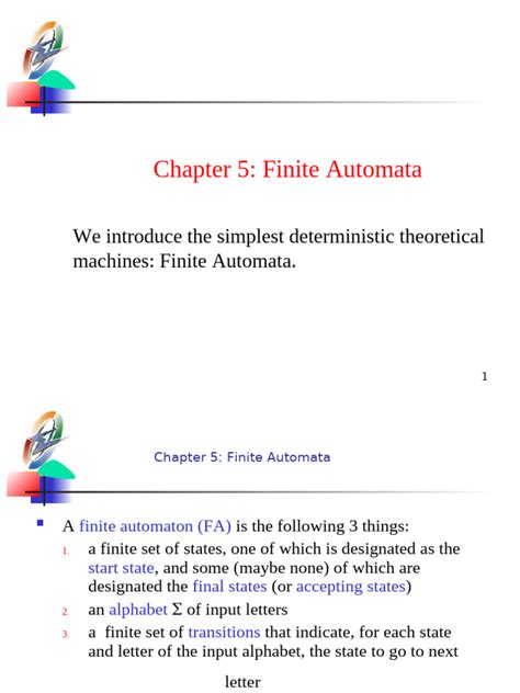 Chapter 5 Finite Automata Pdf
