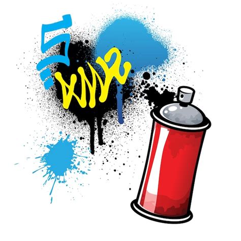 Desenho De Lata De Tinta Spray Graffiti