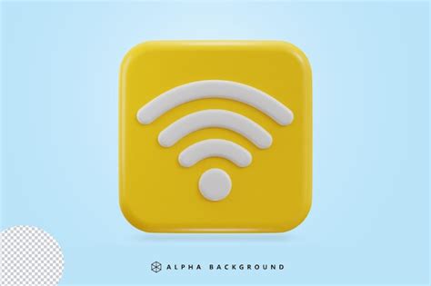 Ilustración de vector de icono de red inalámbrica wifi 3d Archivo PSD